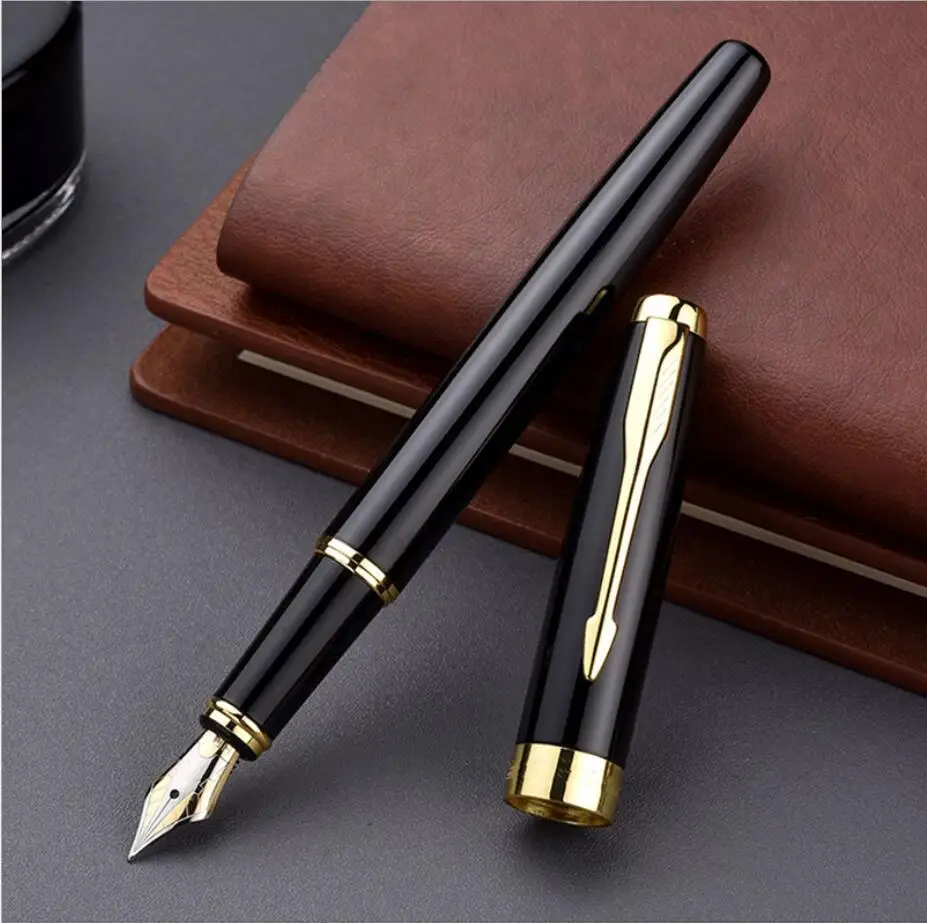 Pens with Custom Logo - Luxury Black Ink Fountain Pens