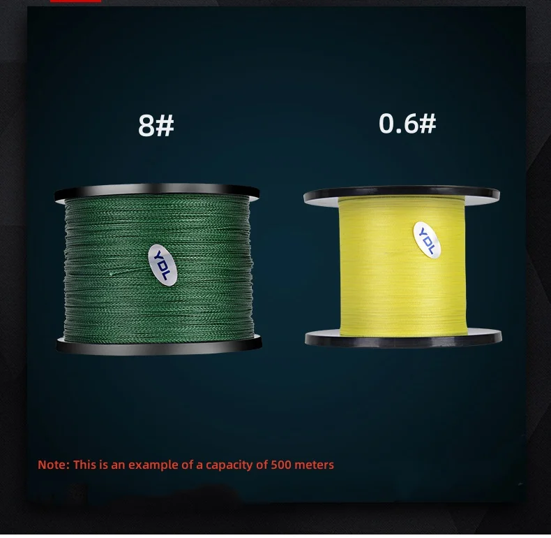 300m Colorful Braided Water Fishing Line - 4 Strands, Floating Line