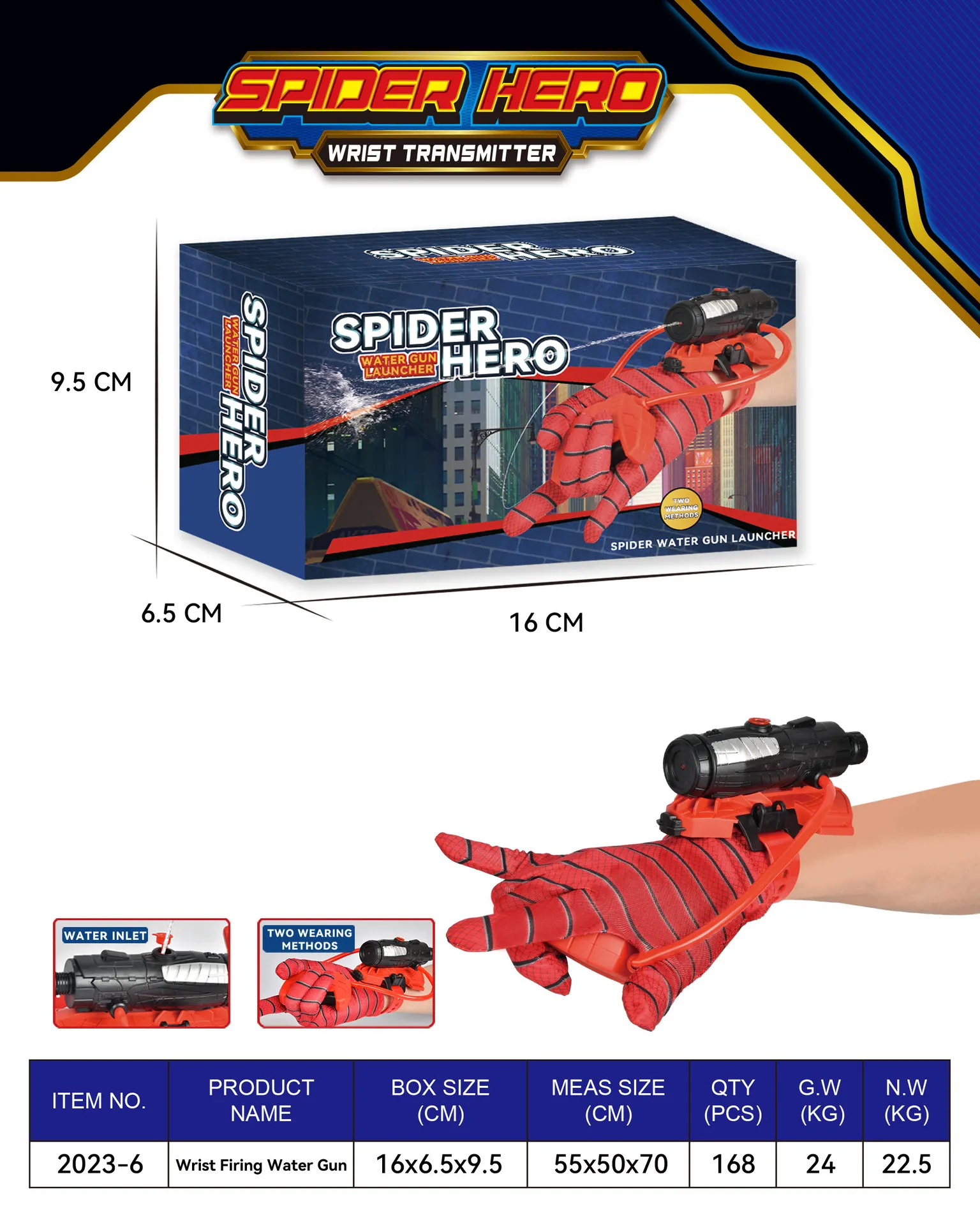 Direct Selling Spider Man Wrist Launcher Press Repeater Water Gun ...