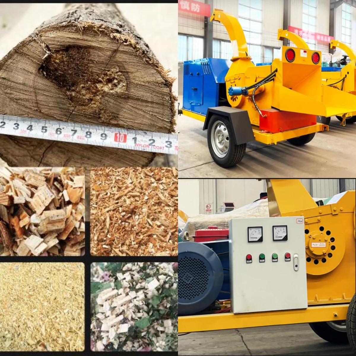 Forestry Machinery 40hp Self Powered Wood Chipper Machine Shredder Tree ...