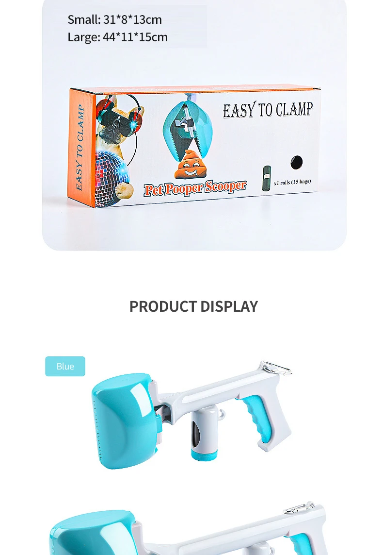 2023 Newest Portable Pet Poop Scooper Abs Plastic Long Handle Dog Poop ...