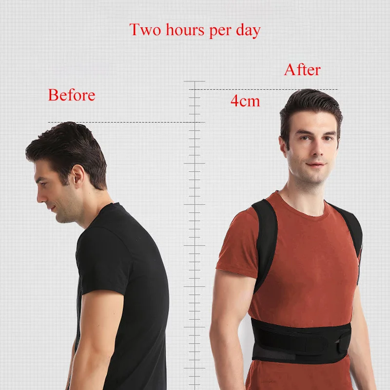 Adjustable Back Brace Body Orthopedic Posture Sitting Shoulder Posture ...