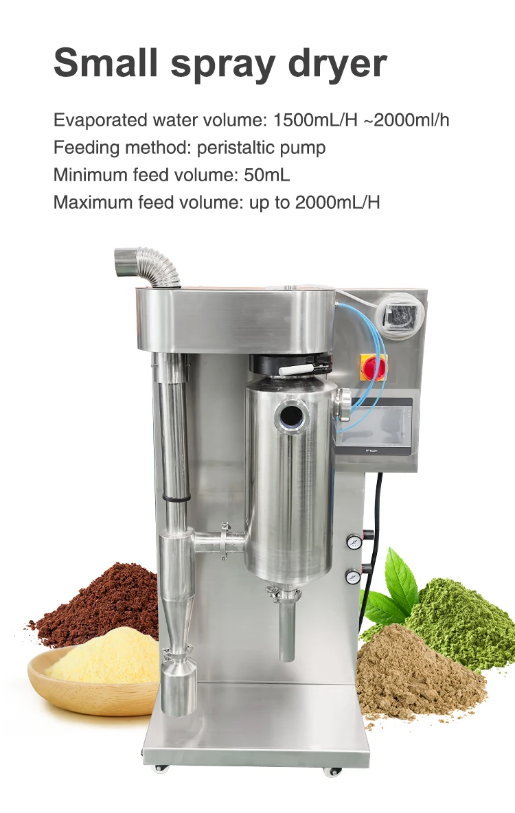 Laboratory Fully Stainless Steel 2l/h Air-stream Mini Spray Dryer Price ...
