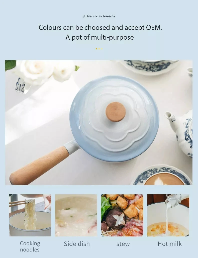 M-cooker New Design Cooking Pot 18cm Home Enamel Cast Iron Milk Pot ...