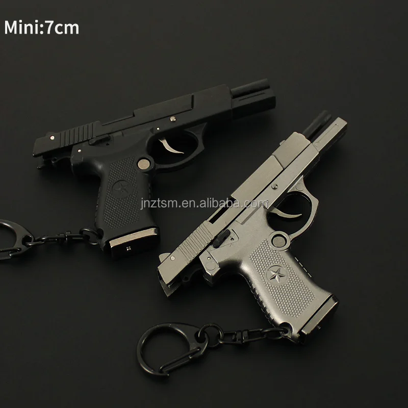 Mini Gun Keychain - 7.5 Cm Metal Toy for Self Defense