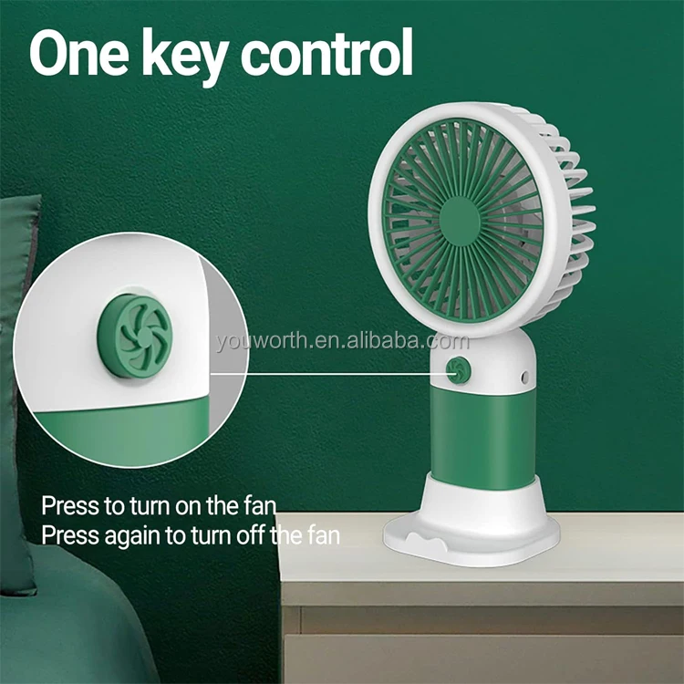 Cute Mini Fan Kawaii Hand Fan Portable Desk Fan Rechargeable