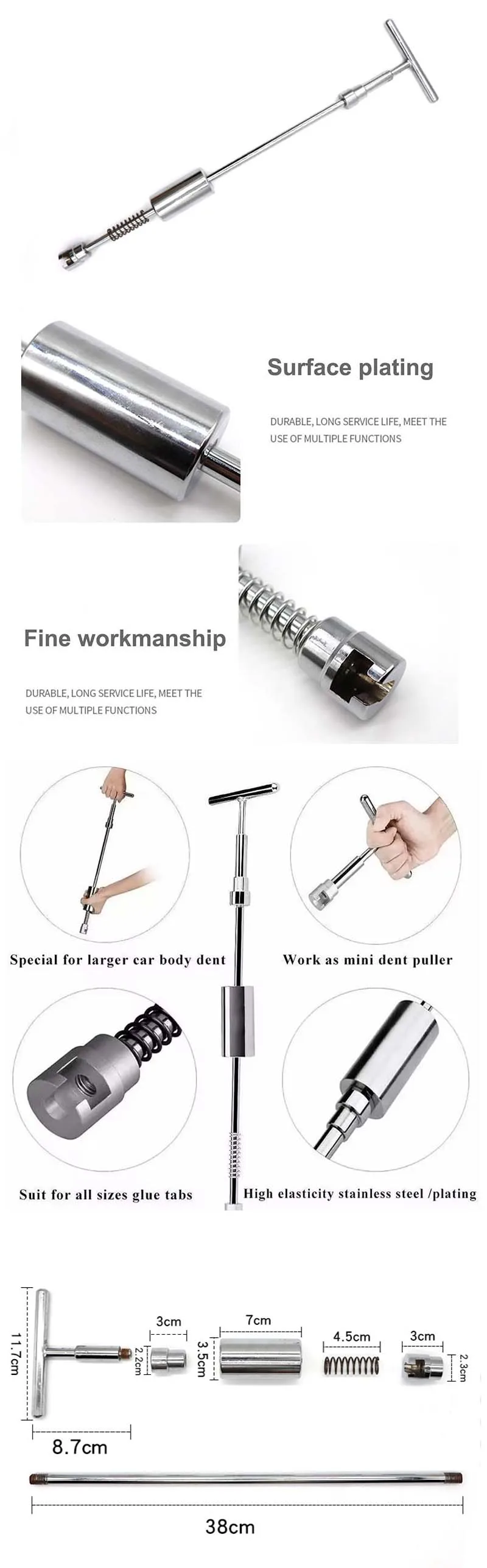 Paintless Dent Puller Car Dent Lifter Repair Tool T-bar Slide Hammer ...