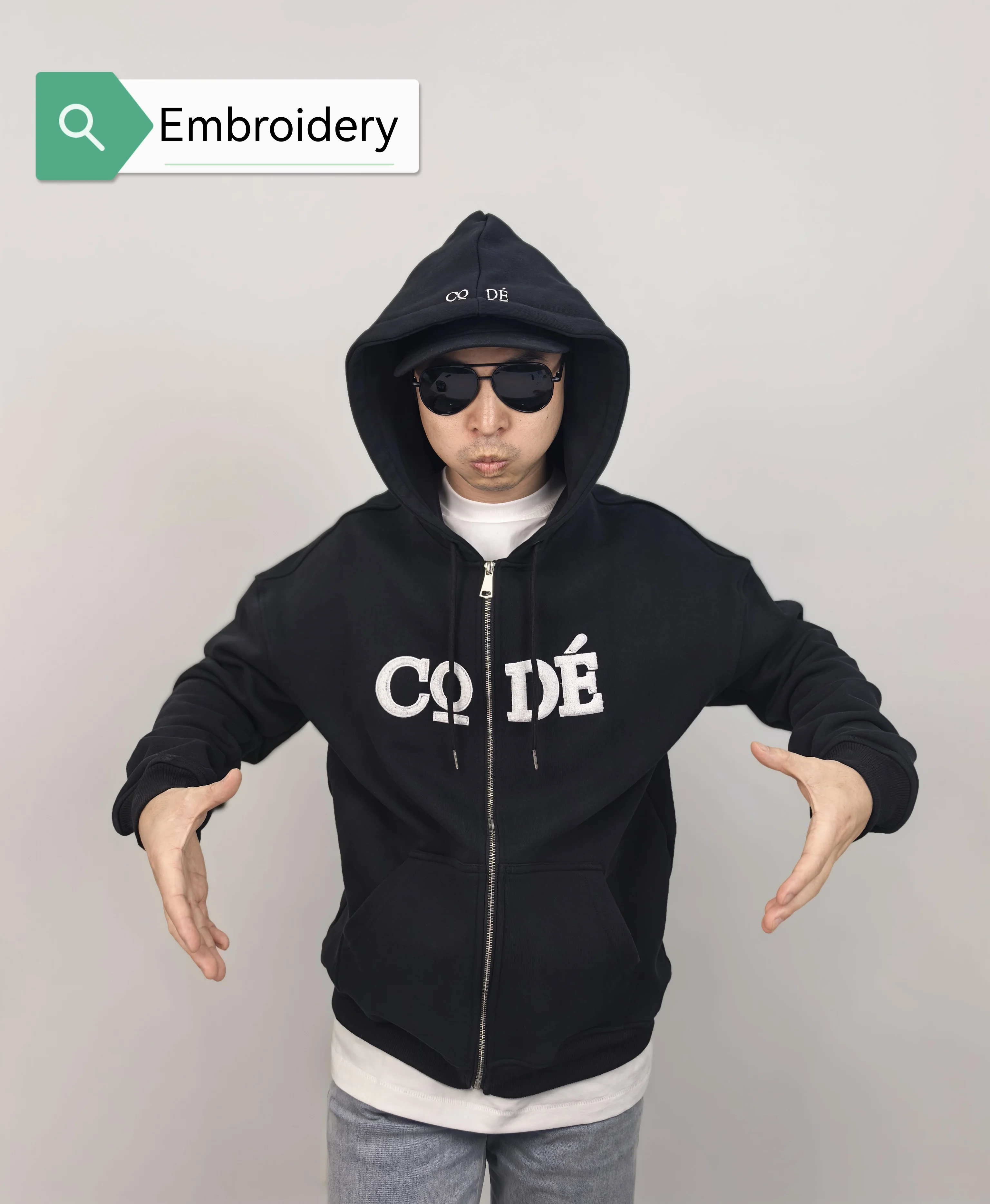 Custom Zipper Hoodie Jacket - 100% Cotton Streetwear
