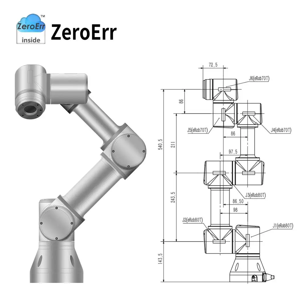 Zeroerr Erob 70f Factory Electric Rotary Actuator Tiny And Precise Robot Joint With Precision