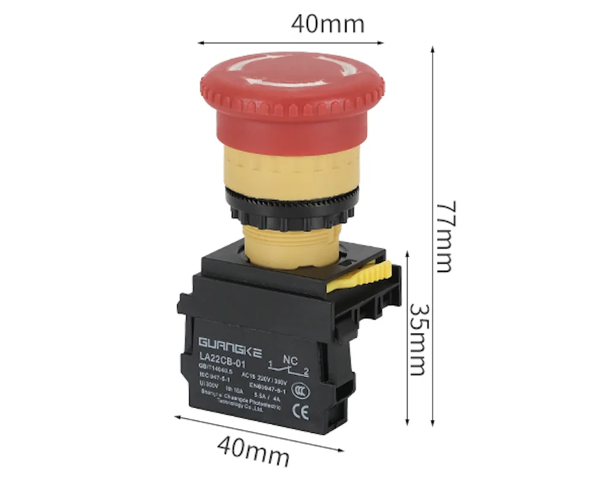 La38 Emergency Stop Push Button Plastic Customized Touch 22mm Push ...