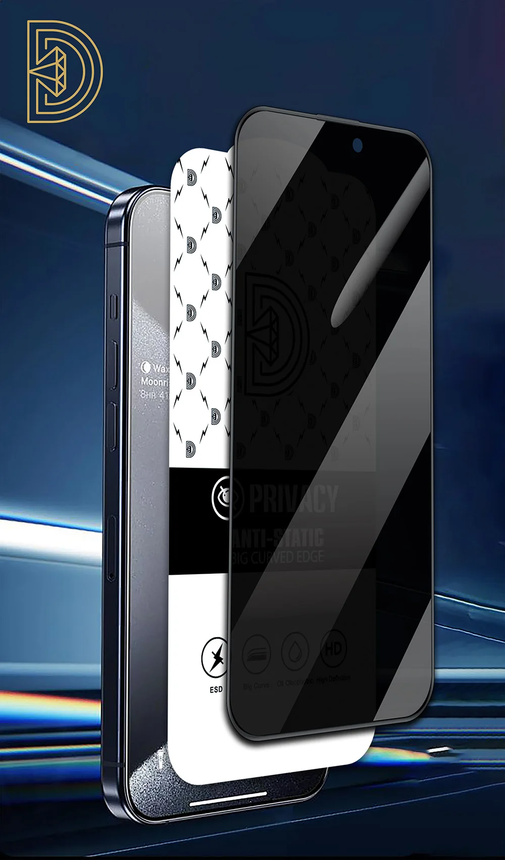 Privacy Golden Diamond 30 Degrees Esd Anti-peep Anti-fingerprint ...