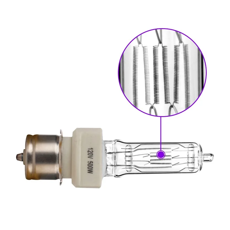 500W P28S Marine Navigation Light Bulb - Photographic Tungsten-Halogen Lamp