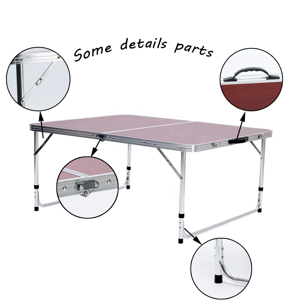 Portable Aluminum Briefcase Folding Table for Outdoor