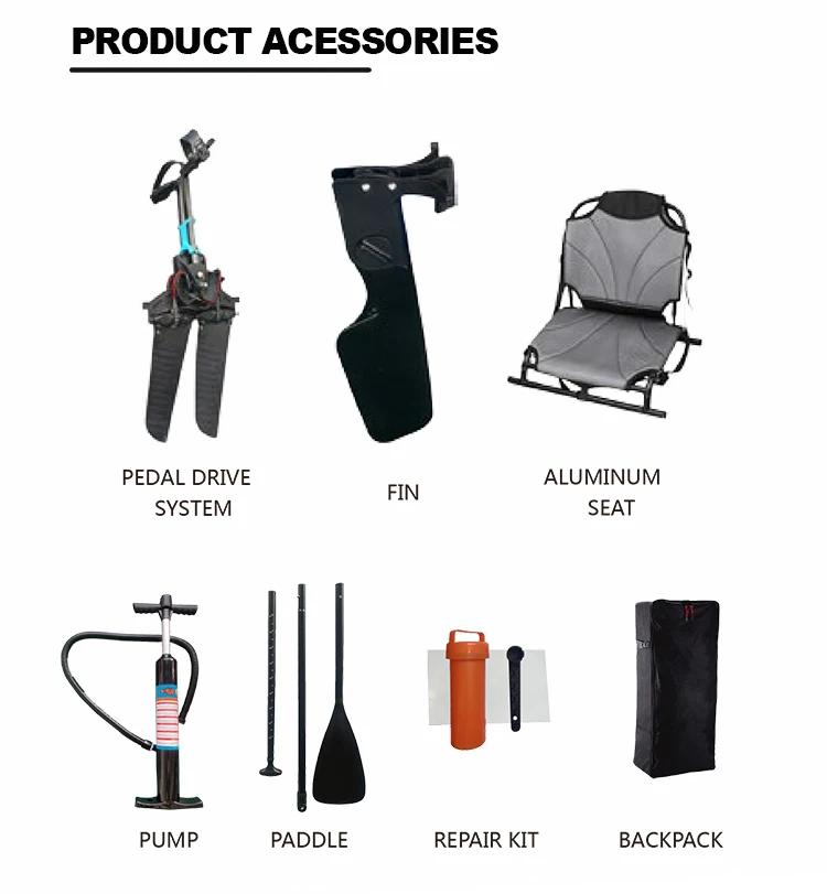 Single Person Inflatable Foot Driven Pedal Tricycles Fishing Board Sup ...