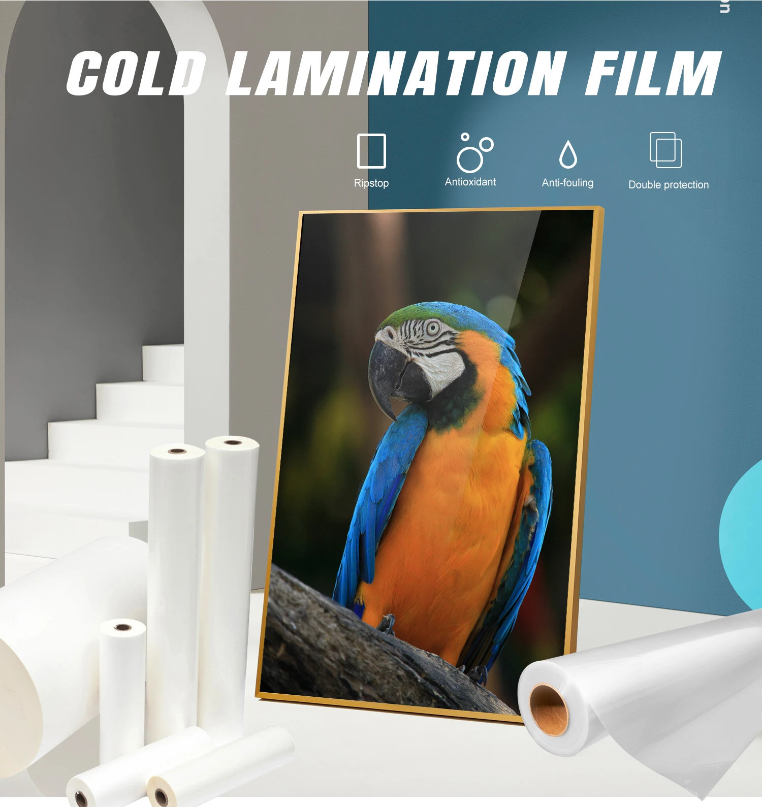 Self Adhesive Transparent Vinyl Lamination Roll Matte Paper Laminated ...