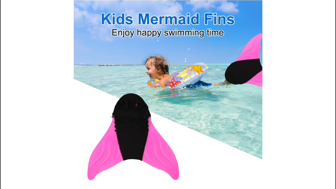 Customized Mono Kids Girl Mermaid Tail Diving Fins - Buy Mermaid Girl ...