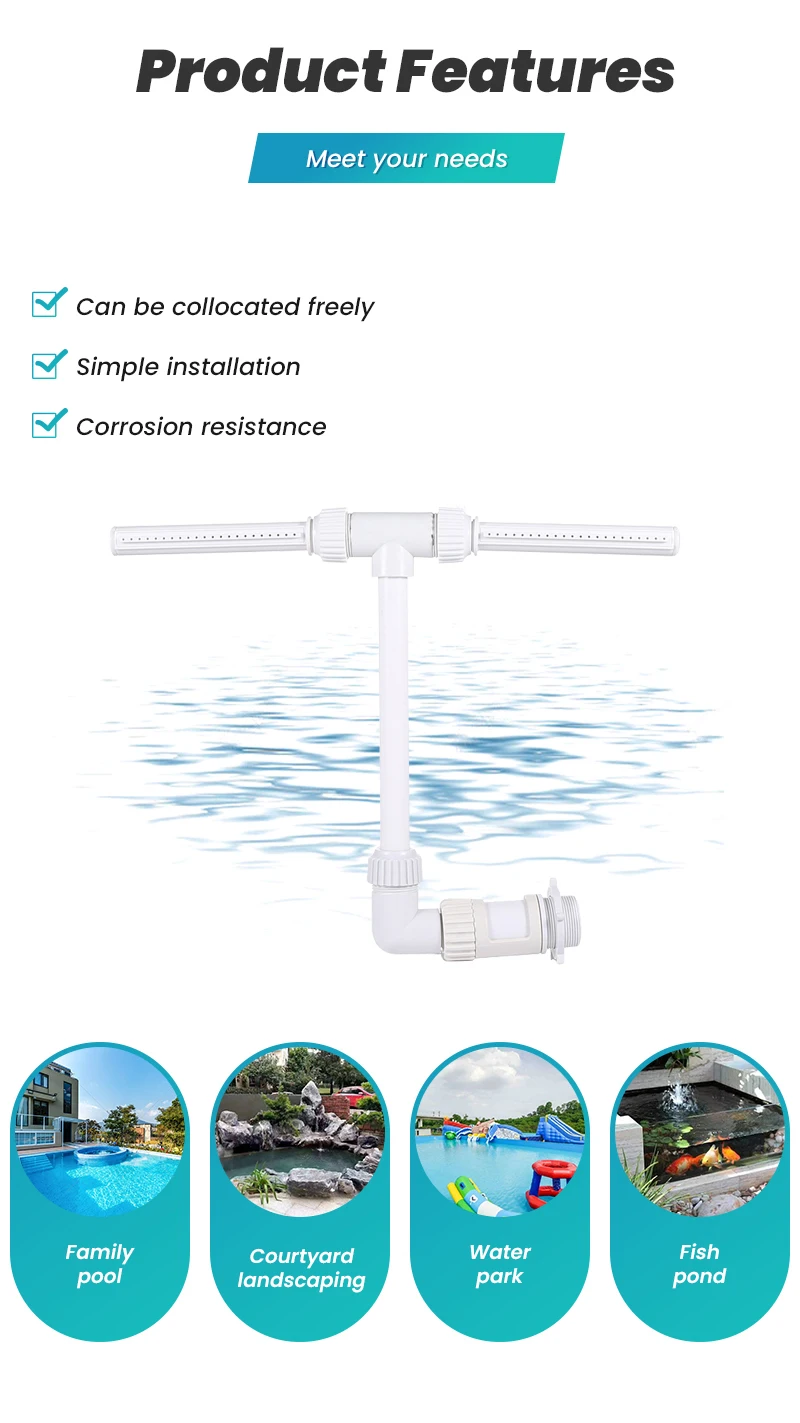 New Product Swimming Pool Waterfall Fountain White Color Plastic Pipe ...