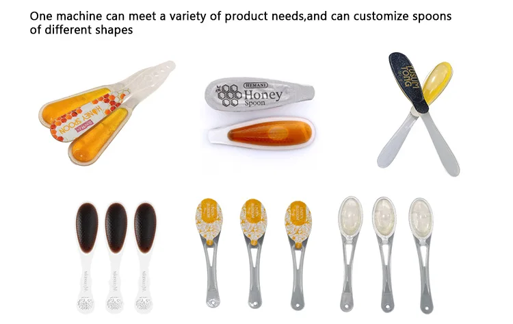 Fully Automatic Rotary Plastic Honey Spoon Filling Packing Machine in ...