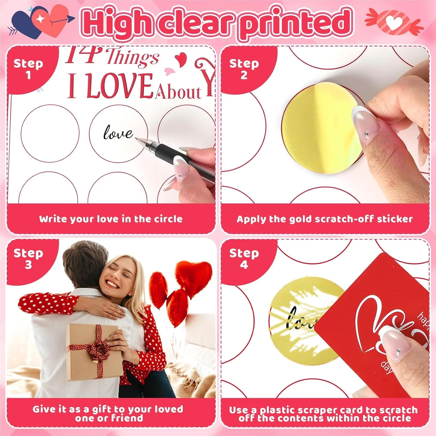 DIY Valentines Day Things I Love About You Card for Husband Wife ...