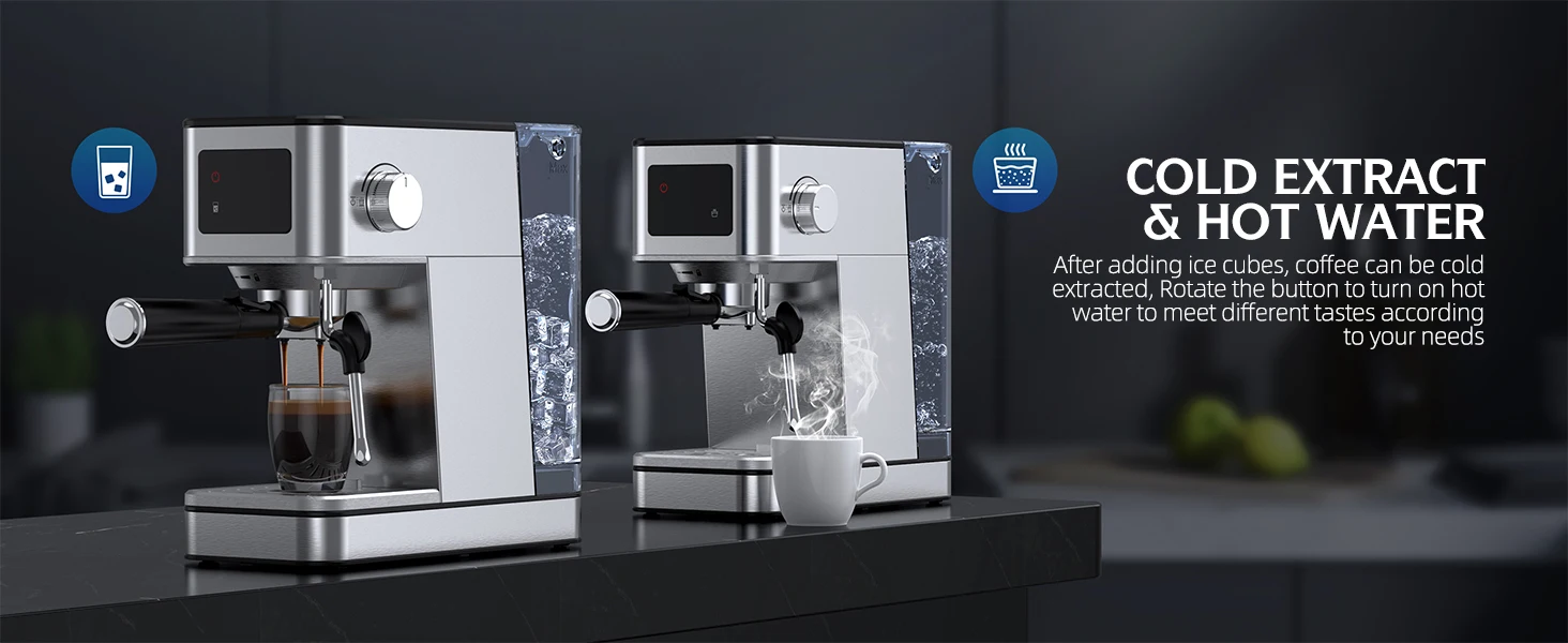 Compact Programmable Touch Screen Espresso Machine Customizable ...