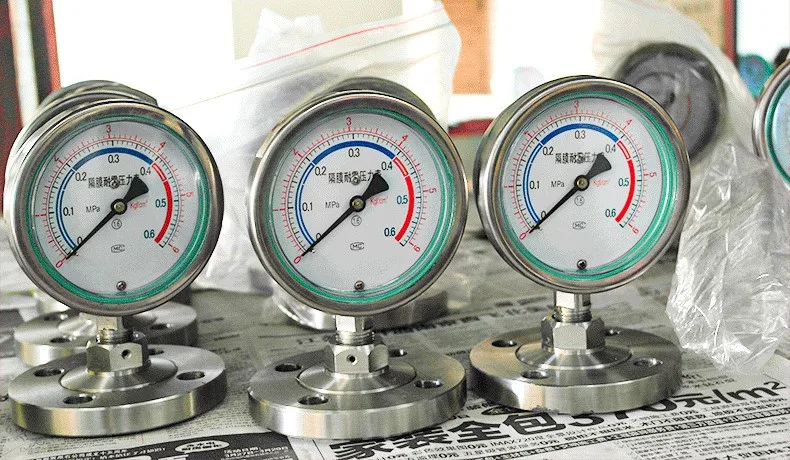 Diaphragm Seal Pressure Gauge Sanitary Diaphragm Pressure Gauge High Quality Stainless Steel ...