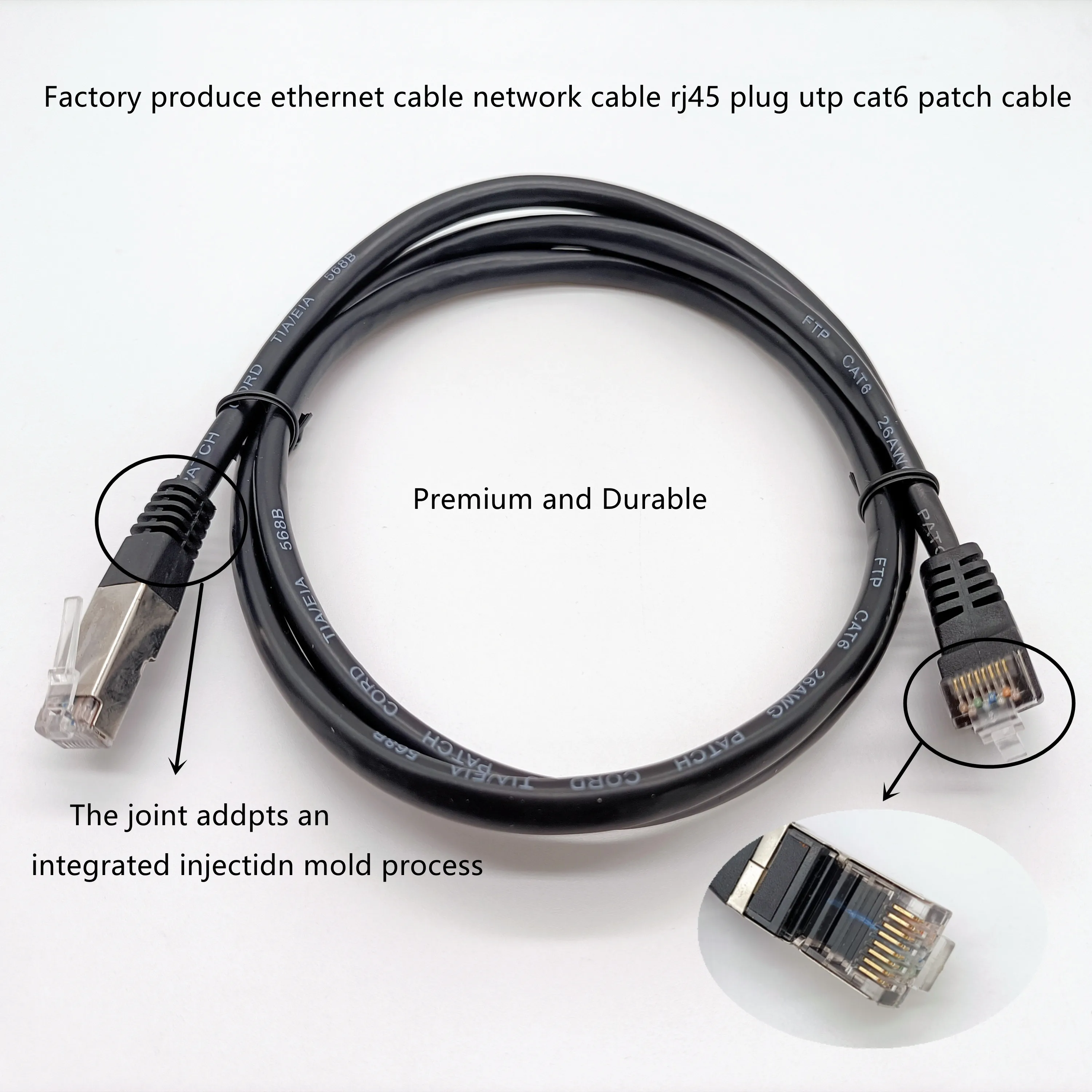 26AWG Ethernet Patch Cable 90 Degree Cat6 Network Connector RJ45 LAN ...