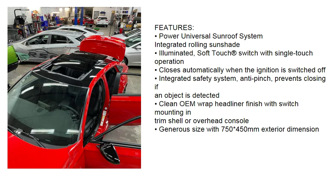 H321M Universal Top Spoiler Sunroof 750*450mm for GMC, VW & Honda ...