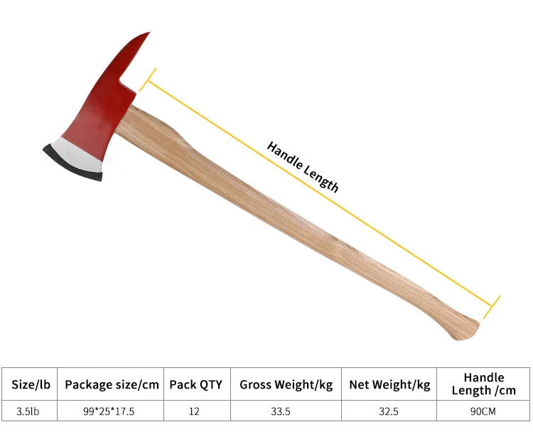 Forest Firefighting Equipment Tool Fireman's 3.5LB Firefighting axe ...