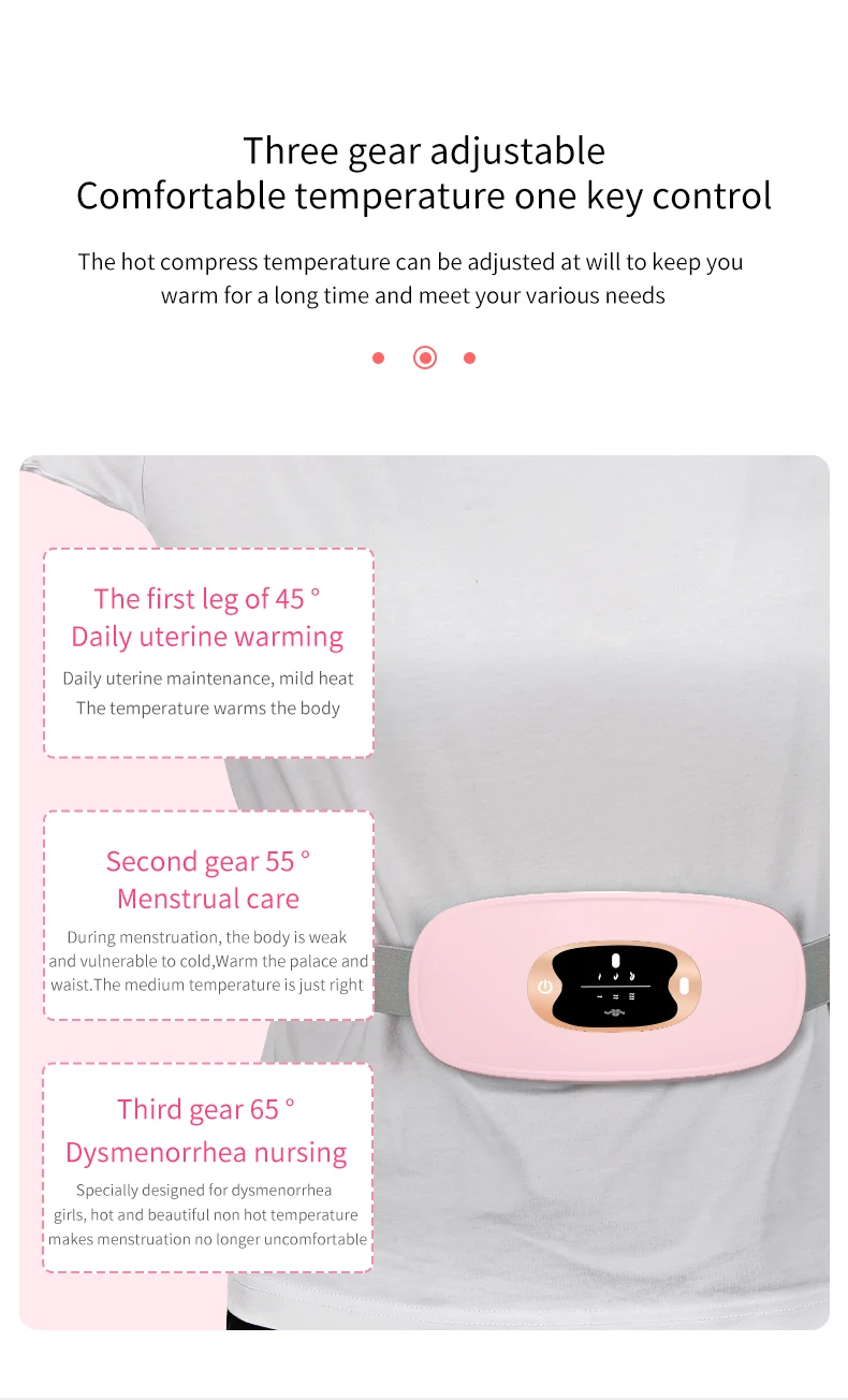 Women Period Cramp Massage Wireless Menstrual Heating Pad Abdominal ...