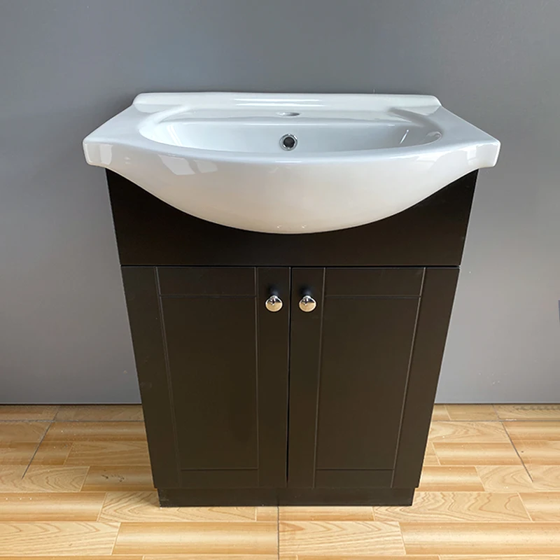 Simple Solid Wood Black Washbasin Counter Basin Cabinet Design ...