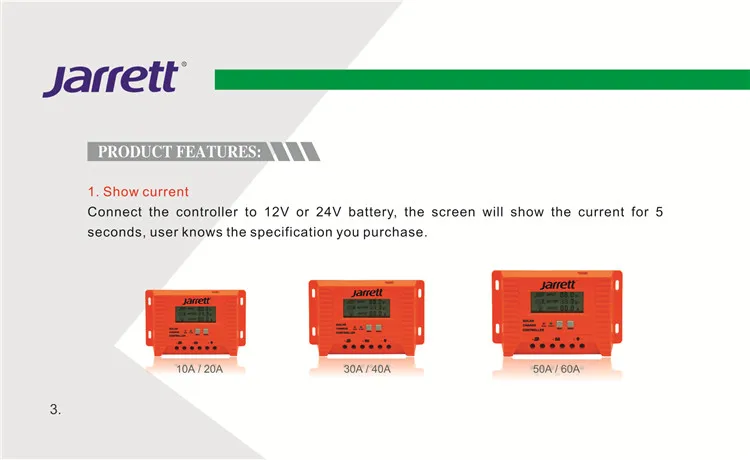 Jarrett High Quality Controller 12V 24V 10A PWM Charge Battery Solar ...
