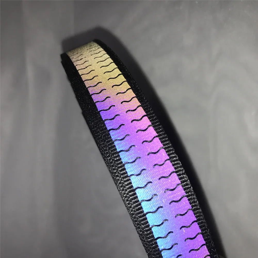 Color Gradient Rainbow Reflective Webbing Sew On Reflective Tape For ...