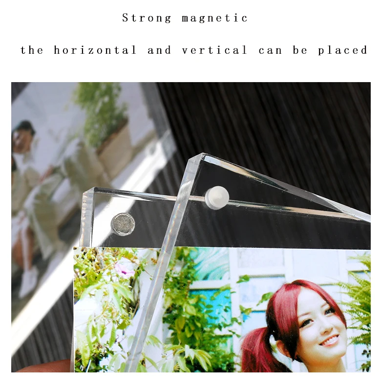 Custom Sized Desktop Display Double-sided Clear Acrylic Picture Frame ...