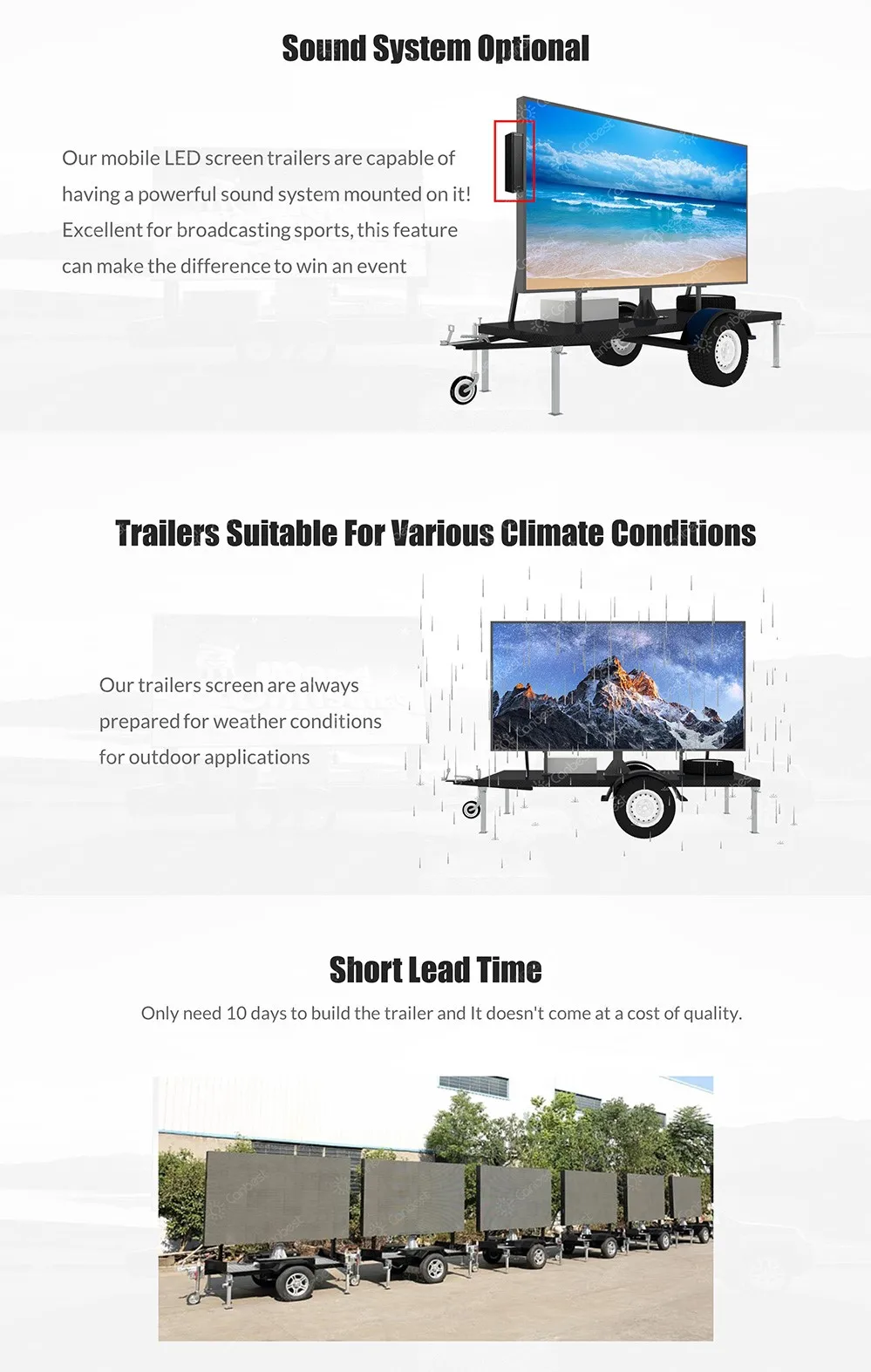 Waterproof Outdoor Mobile Sign Billboard - P4 P6 LED Screen