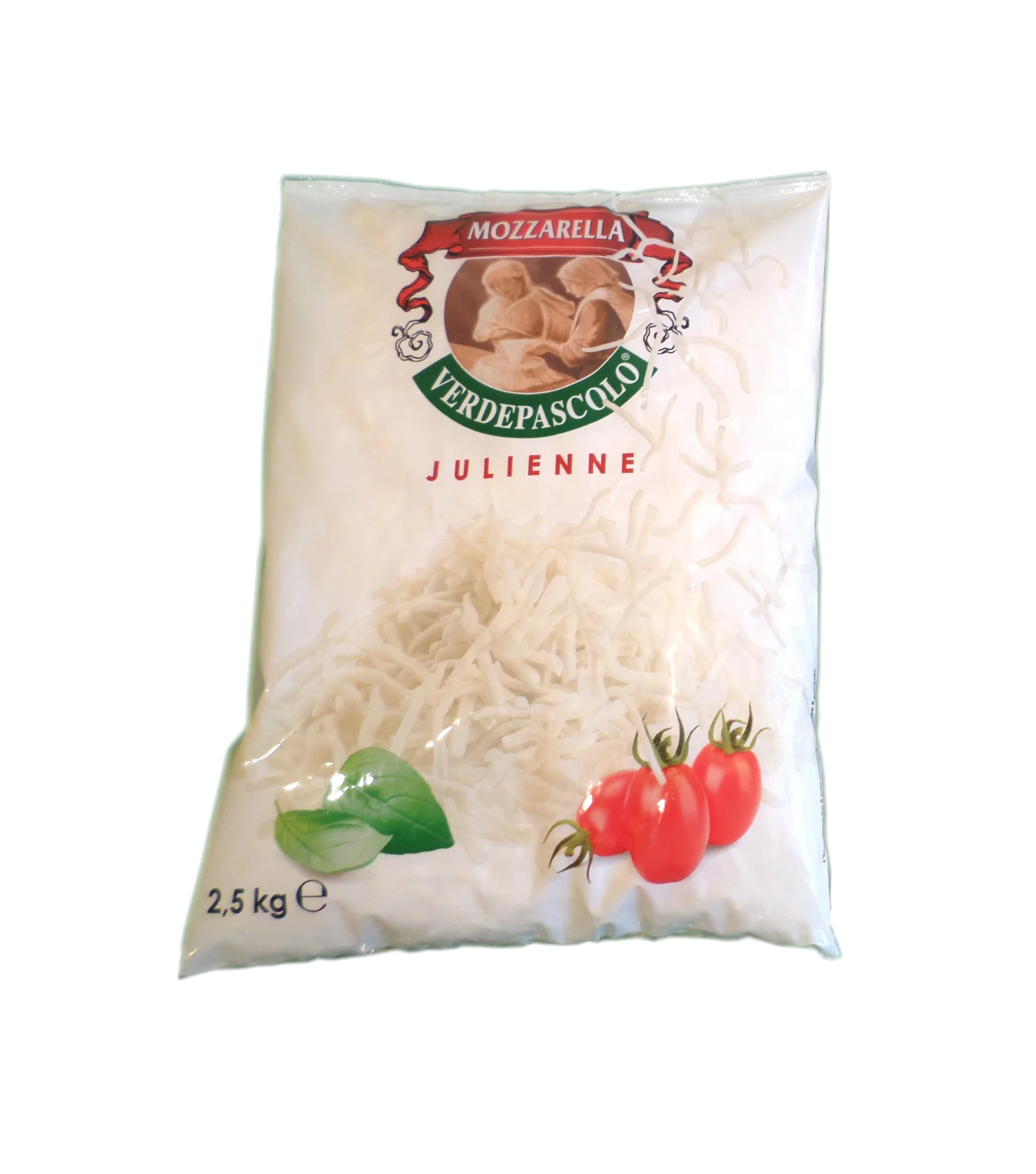 Zarpellon Brand Mozzarella Cheese 42c628vp Mozzarella Julienne 2.5 Kg ...