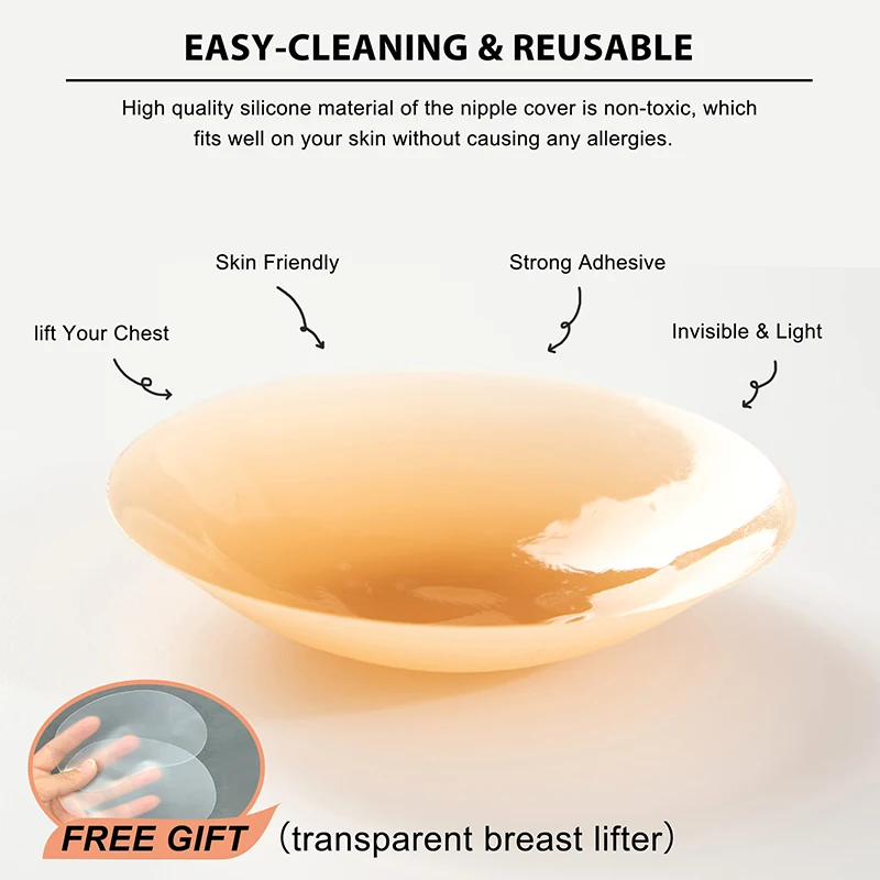 Push Up Adhesive Bra Invisible Strapless Reusable Sticky Adhesive Bra ...