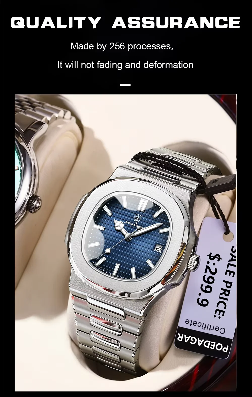 POEDAGAR 613 Men's Watch - Luxury Quartz, Sports & Fashion