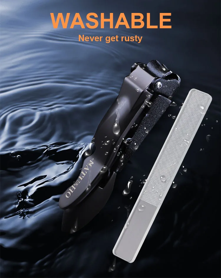 Wide Jaw Opening Stainless Steel Nail Cutter No Splash Fingernail ...