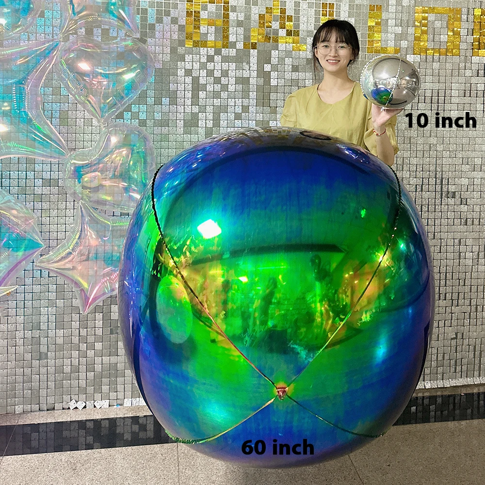 Good Quality Big 50 Inch Silver Gold Party Decoration 4d Sphere Ballon ...