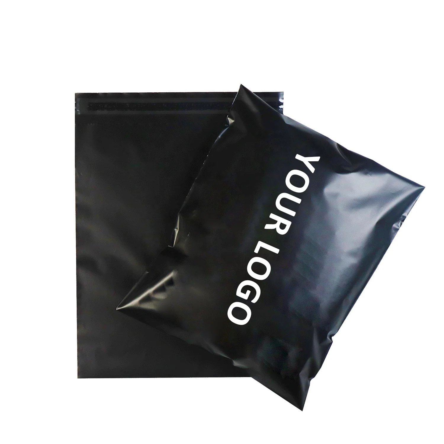 Wholesale Blank Logo Black Plastic Shipping Satchels Courier Mailer ...