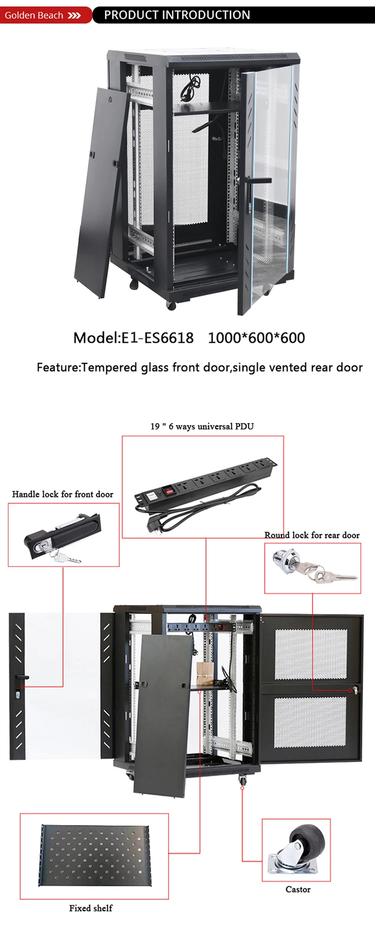 Glass Door Indoor Network Rack 19 Inch Network Equipment Rack 12u 15u ...
