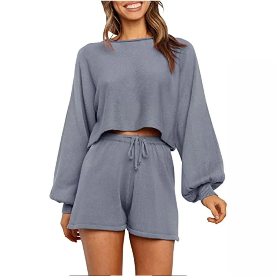 Custom Clothing Women Summer Tracksuit Short Sets Crop Top And Shorts ...