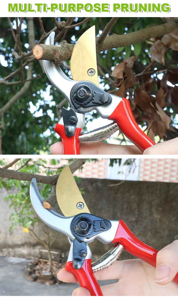 Sunshine Sk-5 Blade Titanium Coated 8'' Bypass Garden Hand Pruner ...