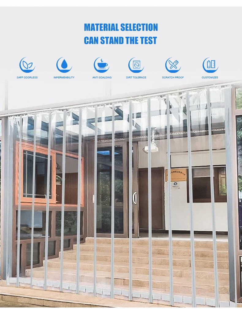 Southeast Asia Clear Pvc Strip Curtain Tinted Blue Plastic Transparent ...