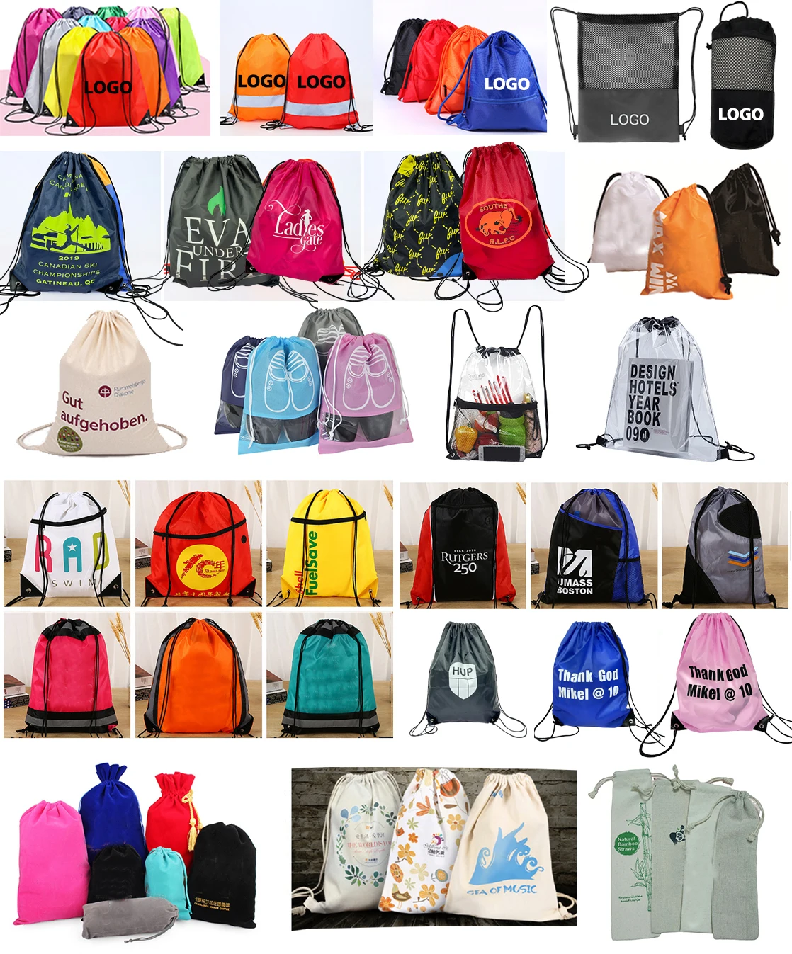 Nylon Polyester Drawstring Bag 210d Polyester Drawstring Bag With ...