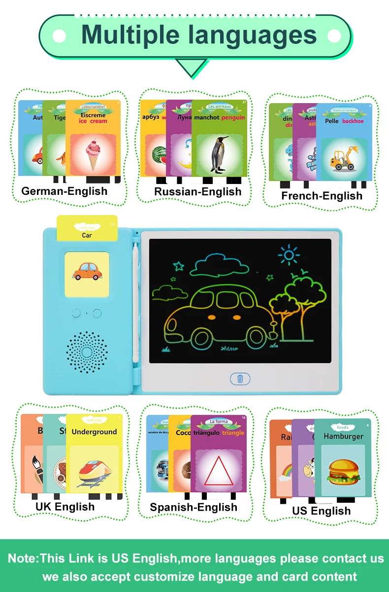 Educational Toys - Writing Tablet with Card Reader