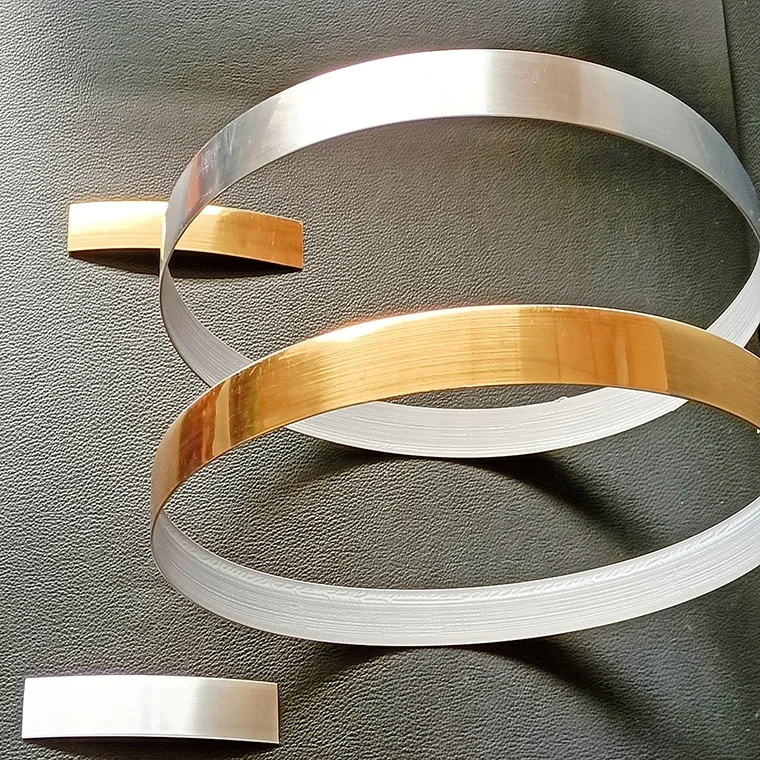 Silver Mirror Gloss Metallic Brush Abs Pvc Gold Edge Banding Tape For ...