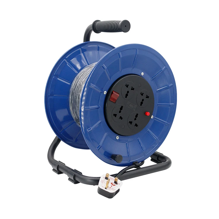Outdoor 50 Meters Extension Cable Reel 4 Socket 50mts Steel Factory ...
