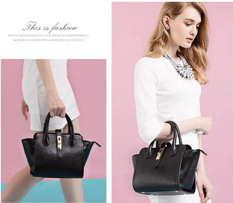 European And American Fashion Trend Dumplings Full Grain Genuine Leather Ladies Stylish Luxury ...