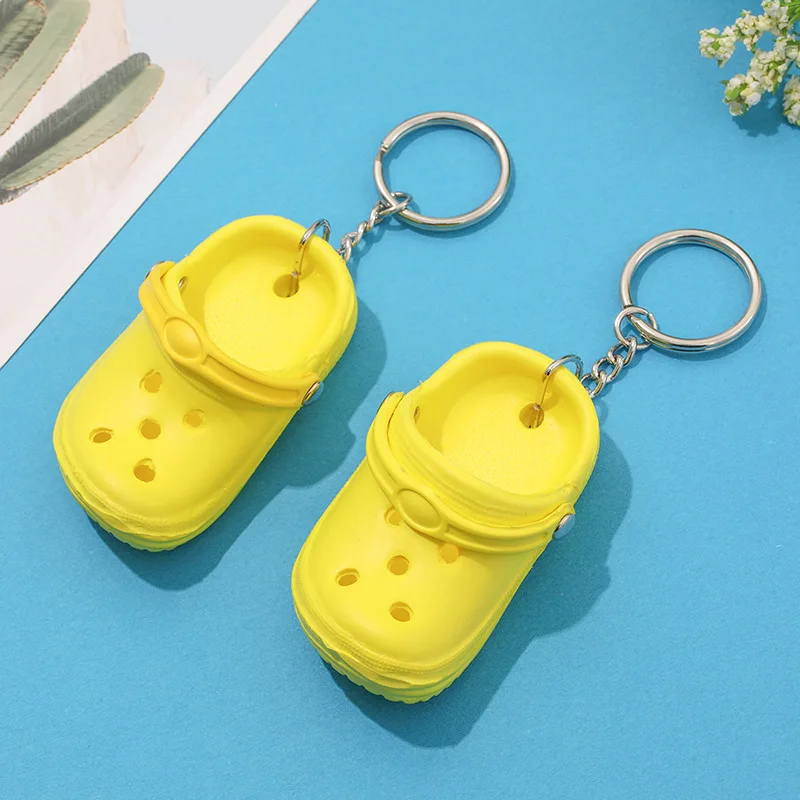 Cute 3d Mini Eva Plastic Foam Beach Hole Sandal Slipper Keychain ...